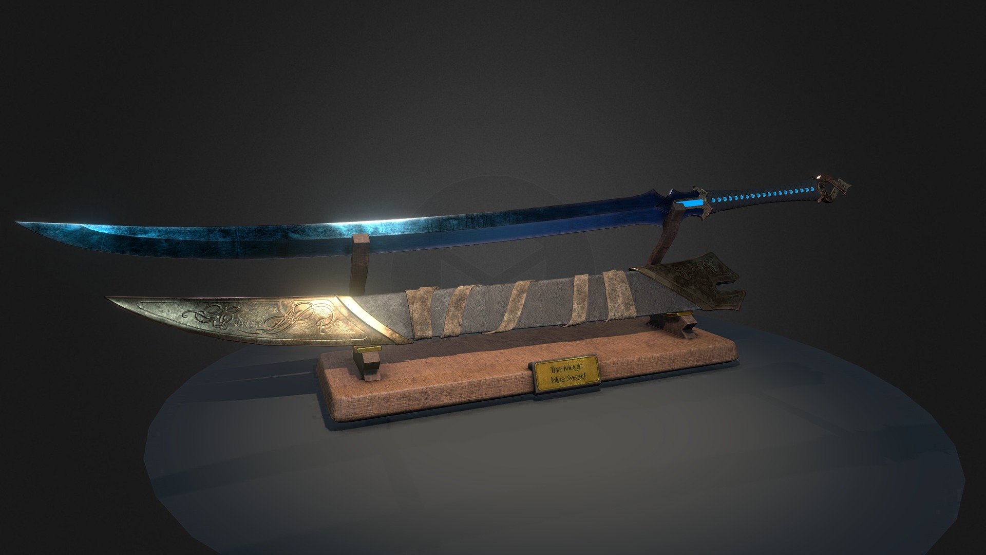 The Magic blue Sword - 3D model by CrazyLion [0b07af7] - Sketchfab