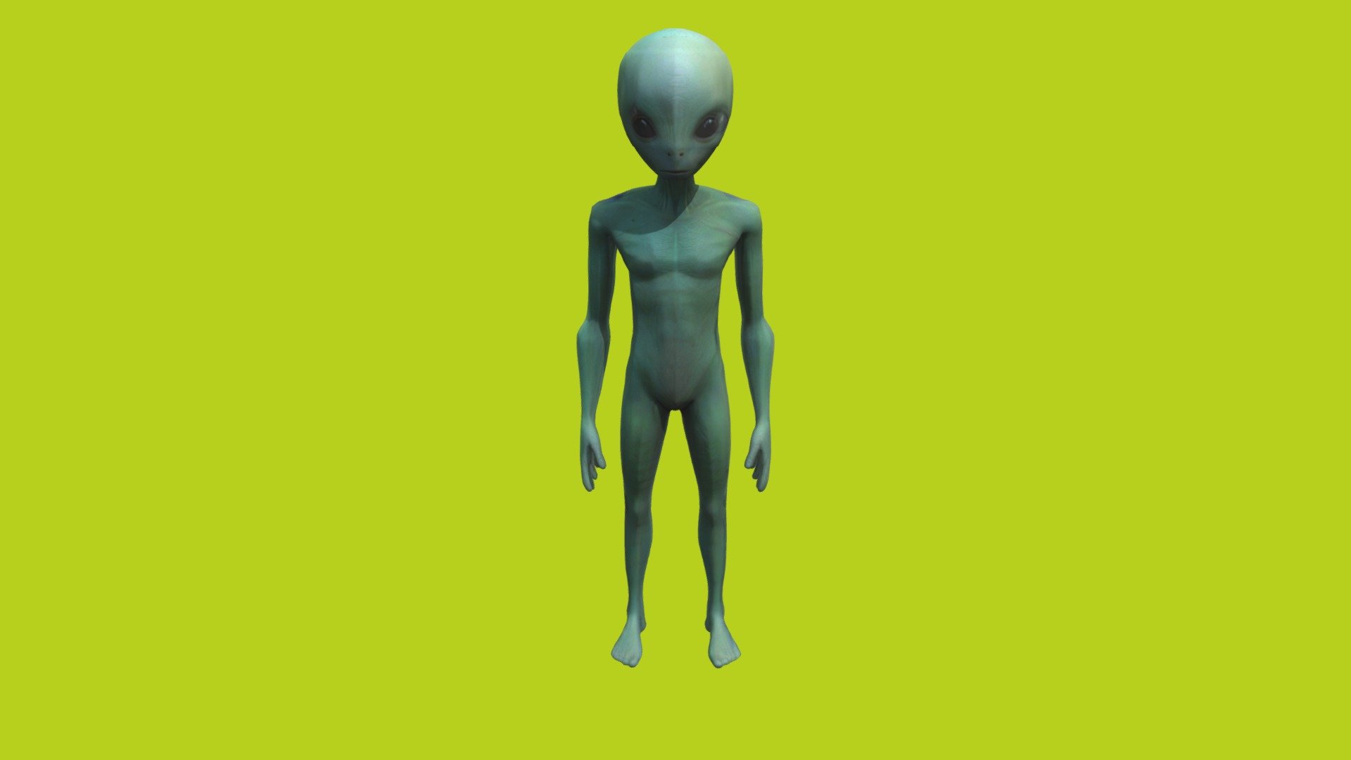 A green alien figure - Buy Royalty Free 3D model by Inventive World ...