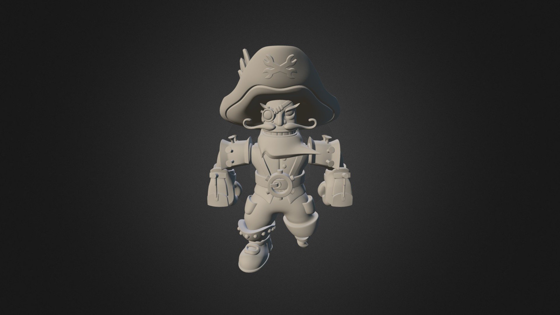 Pirate Assembled - 3D model by tcuki [0b0e0d7] - Sketchfab