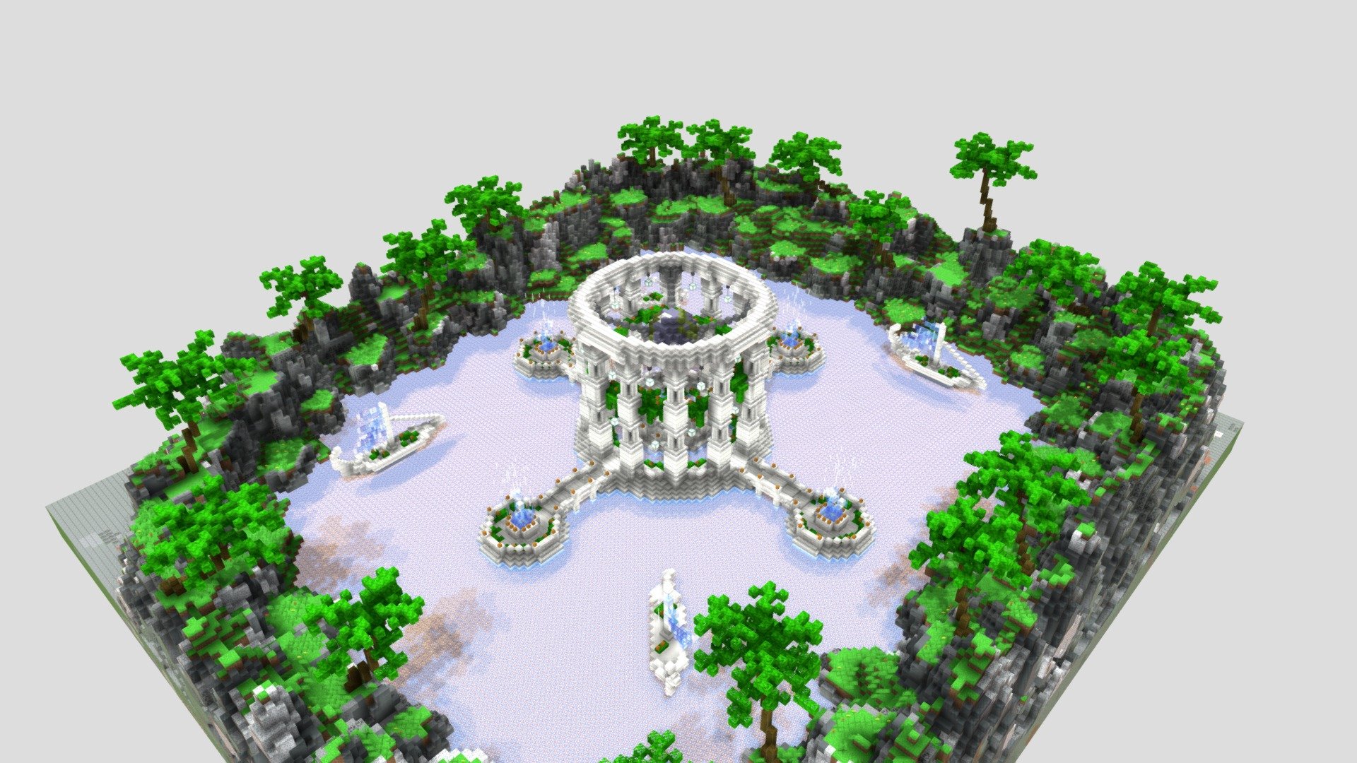 Modern Tropical Spawn/Hub Map 150x150 - 3D model by MelonServices ...