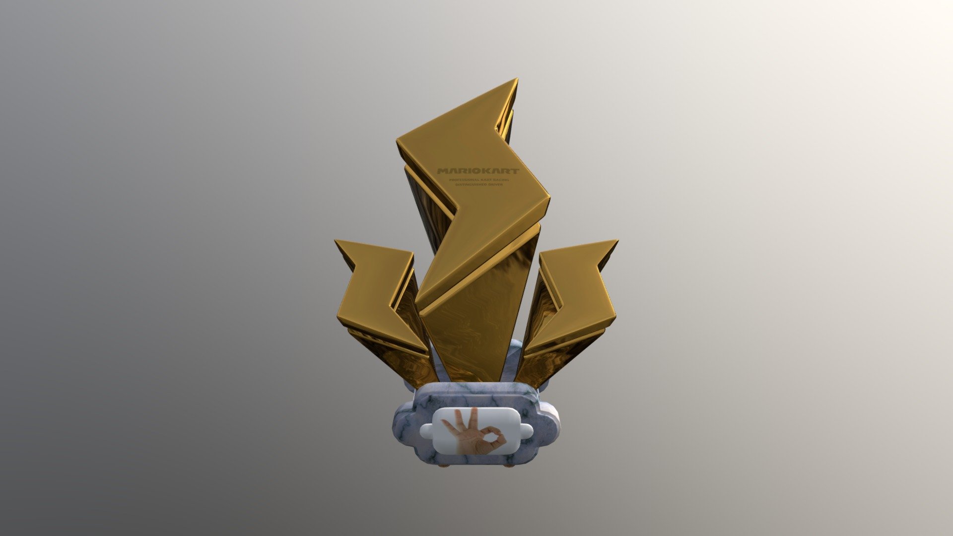Wii U - Mario Kart 8 - Lightning Trophy - Download Free 3D model by ...
