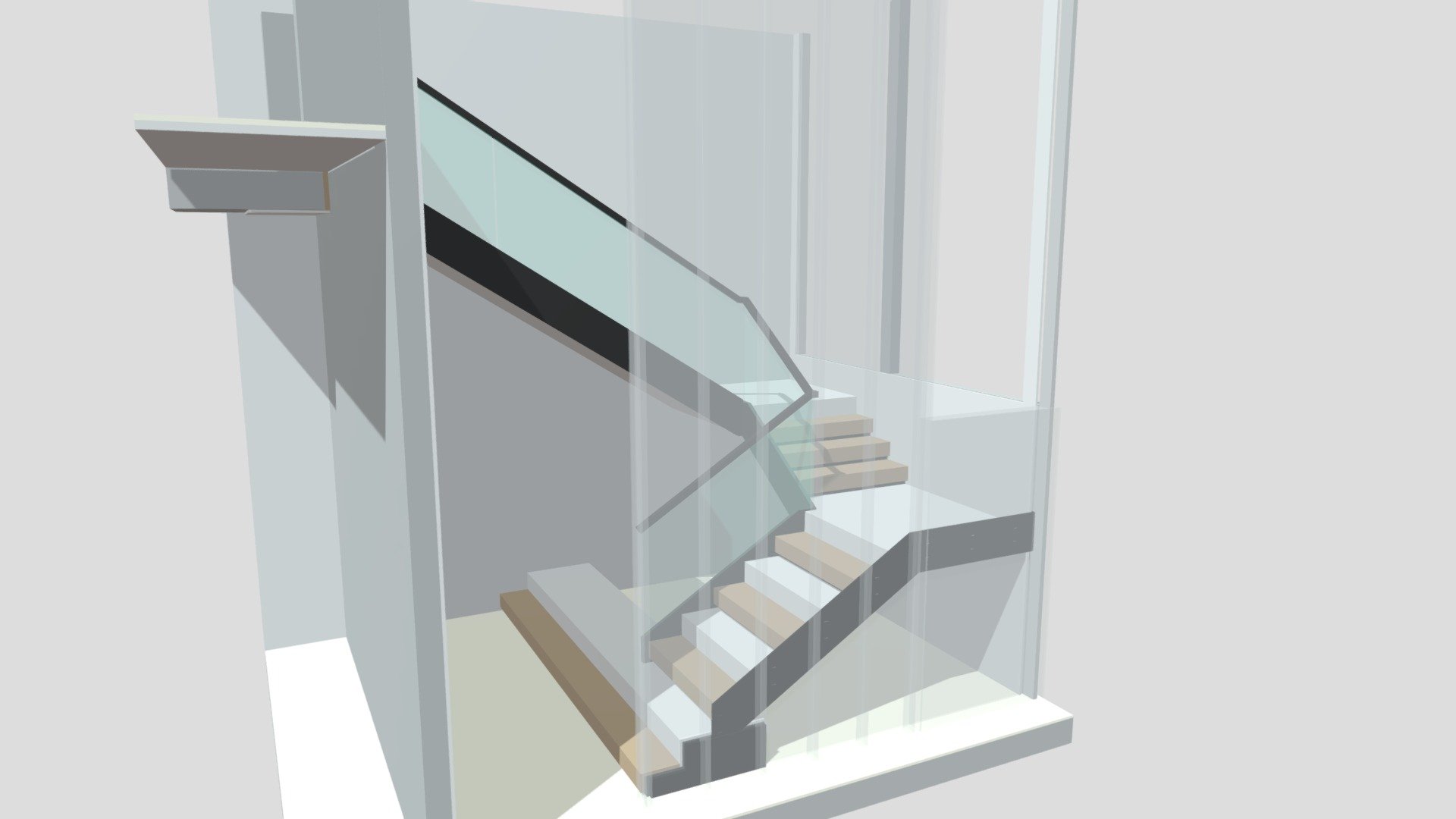 Int. Stringer w Recessed Baseshoe REV Conner - Download Free 3D model ...