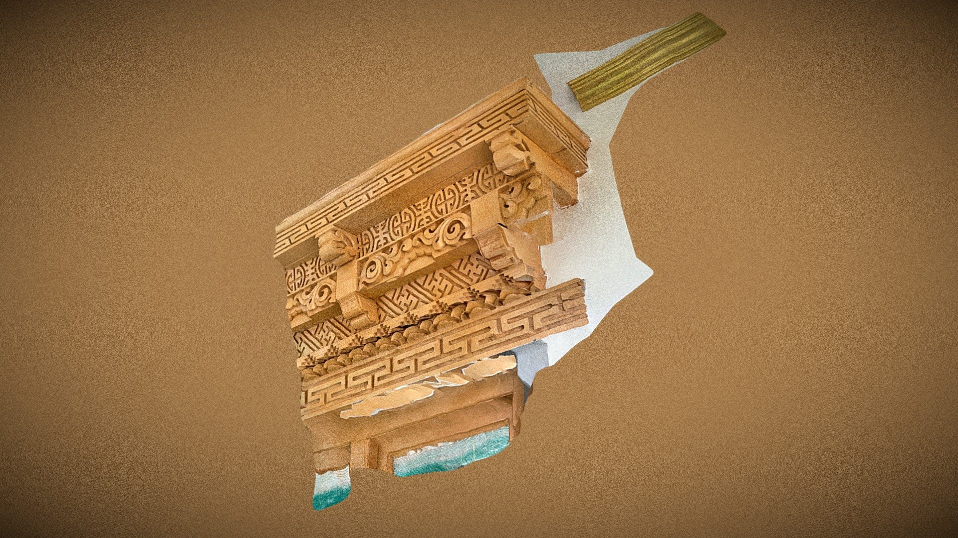 Fronton en bois sculpté - Maison au Ladakh - Download Free 3D model by ...
