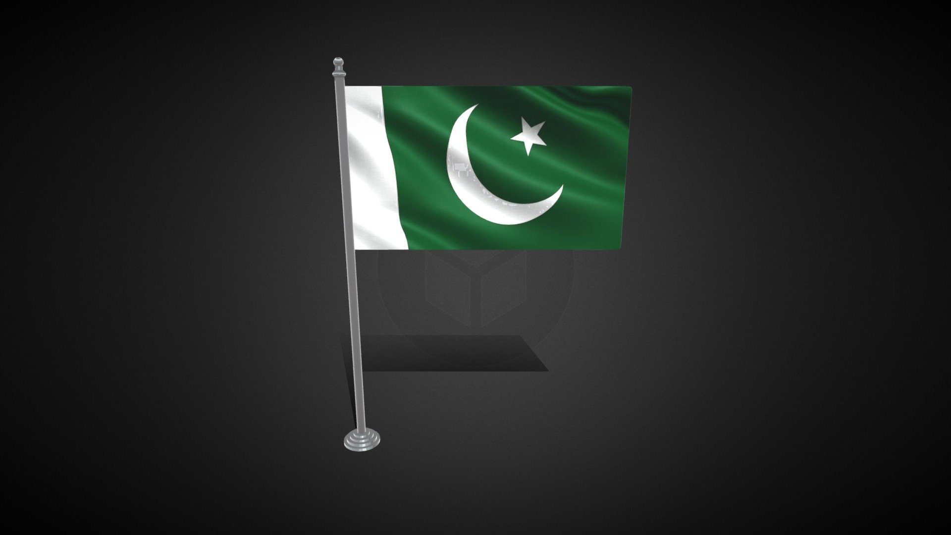 Flag of Pakistan - Download Free 3D model by farooq.smurf [0b1e4df ...