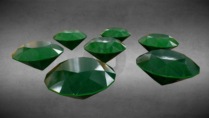 Emeralds 3D models - Sketchfab