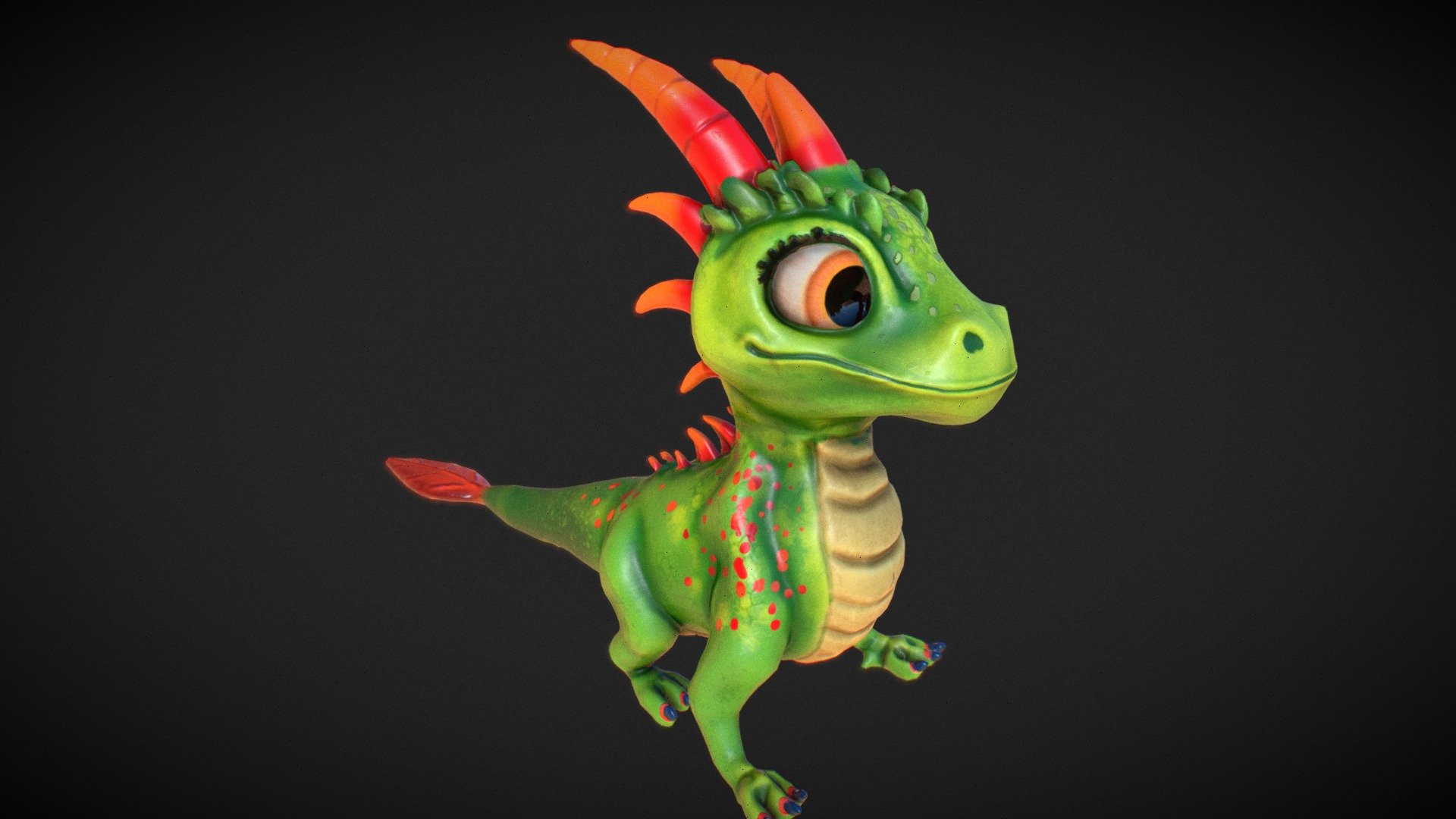 Cartoon Dragon - 3D model by LaSamFish/辣鹹魚 (@lasamfish) [0b214c9] - Sketchfab