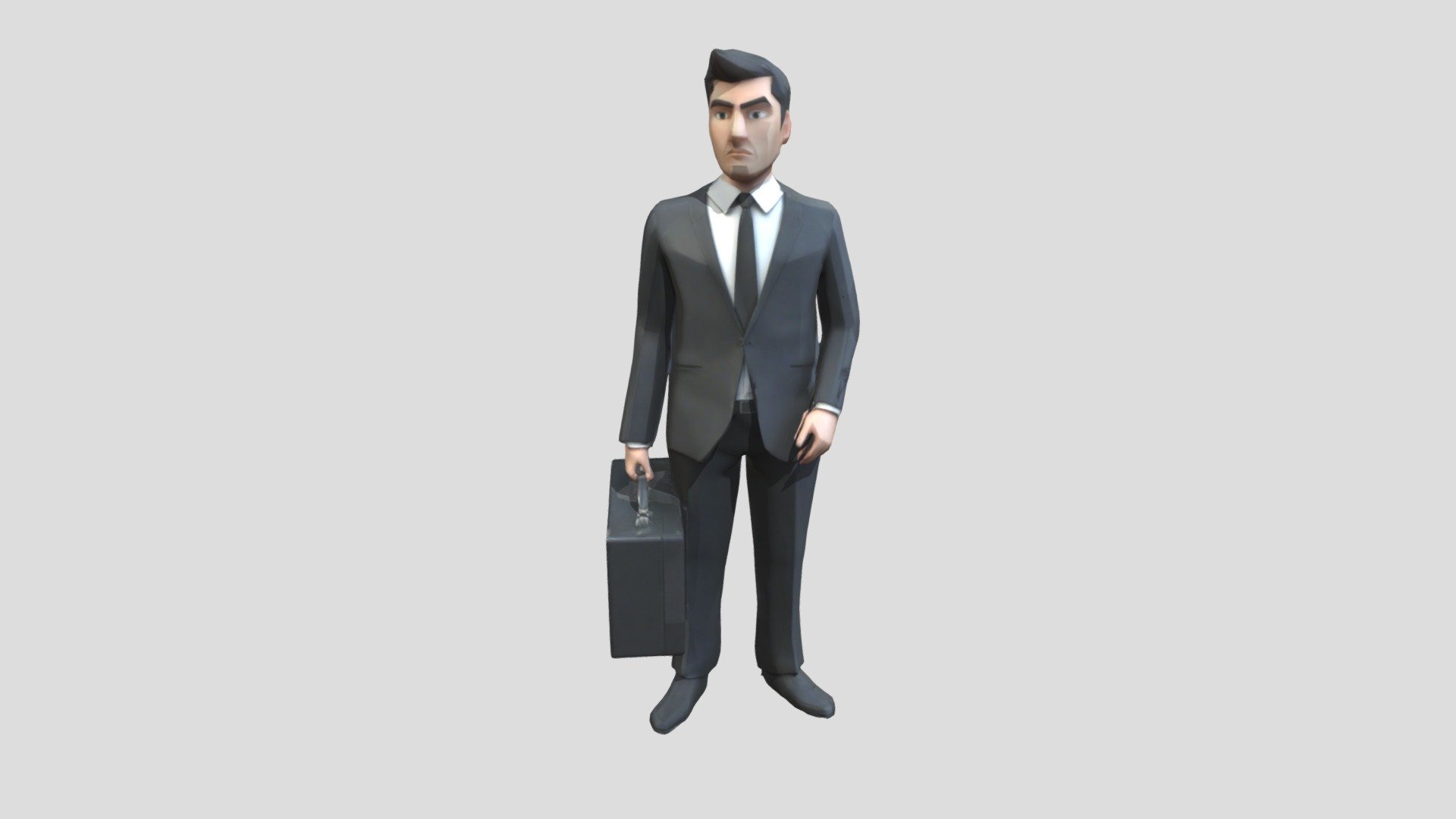Business Man - Low Polygon game character - Download Free 3D model by ...