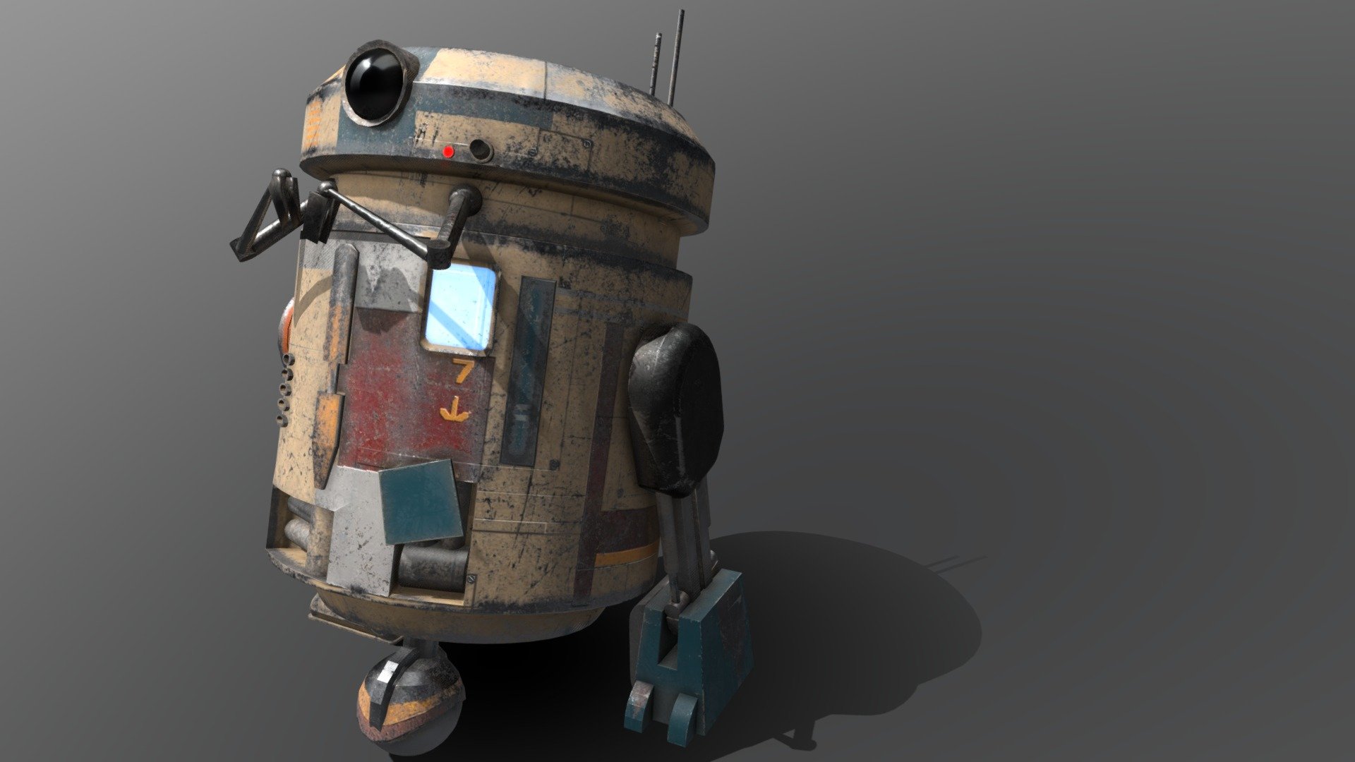R-T5 Custom Astromech - 3D model by tboone [0b27ee6] - Sketchfab