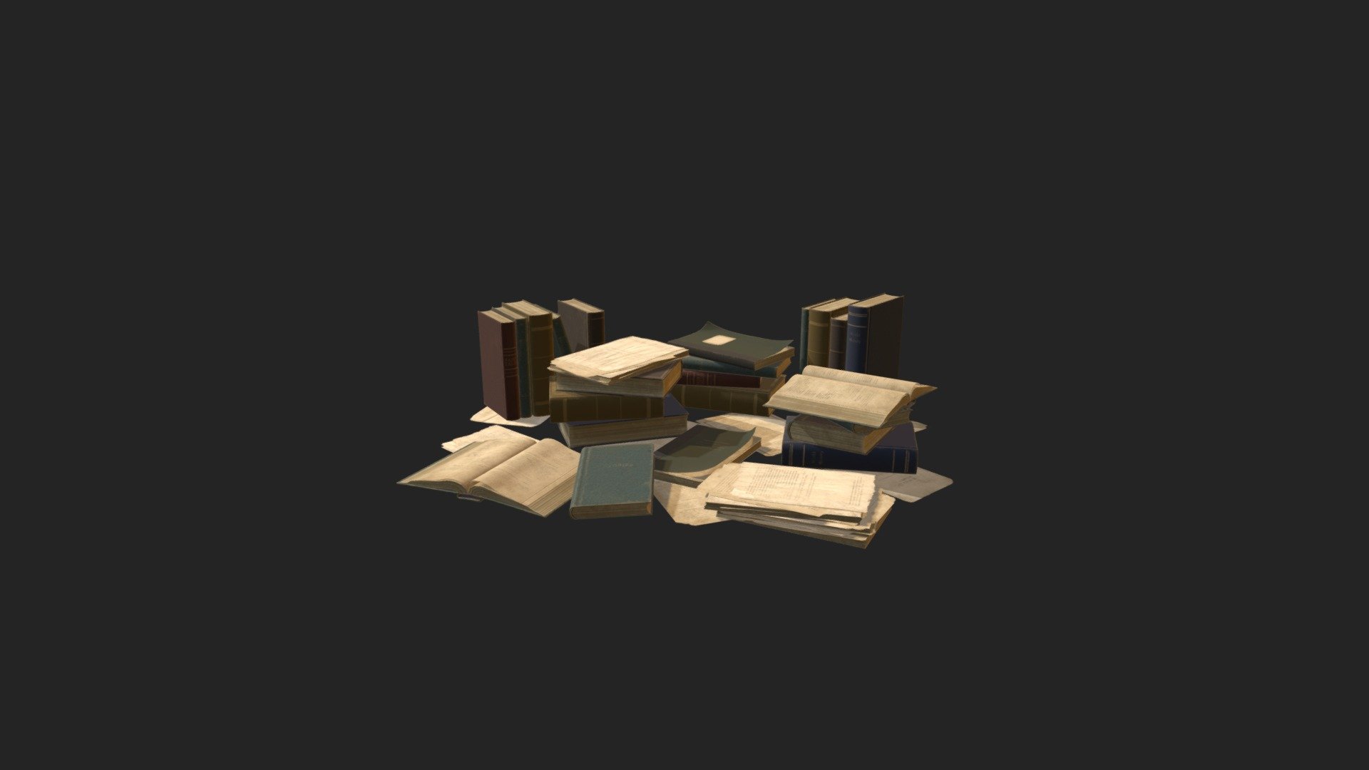 Old Books And Papers Assets Package - 3D model by MarinaHirakawa ...