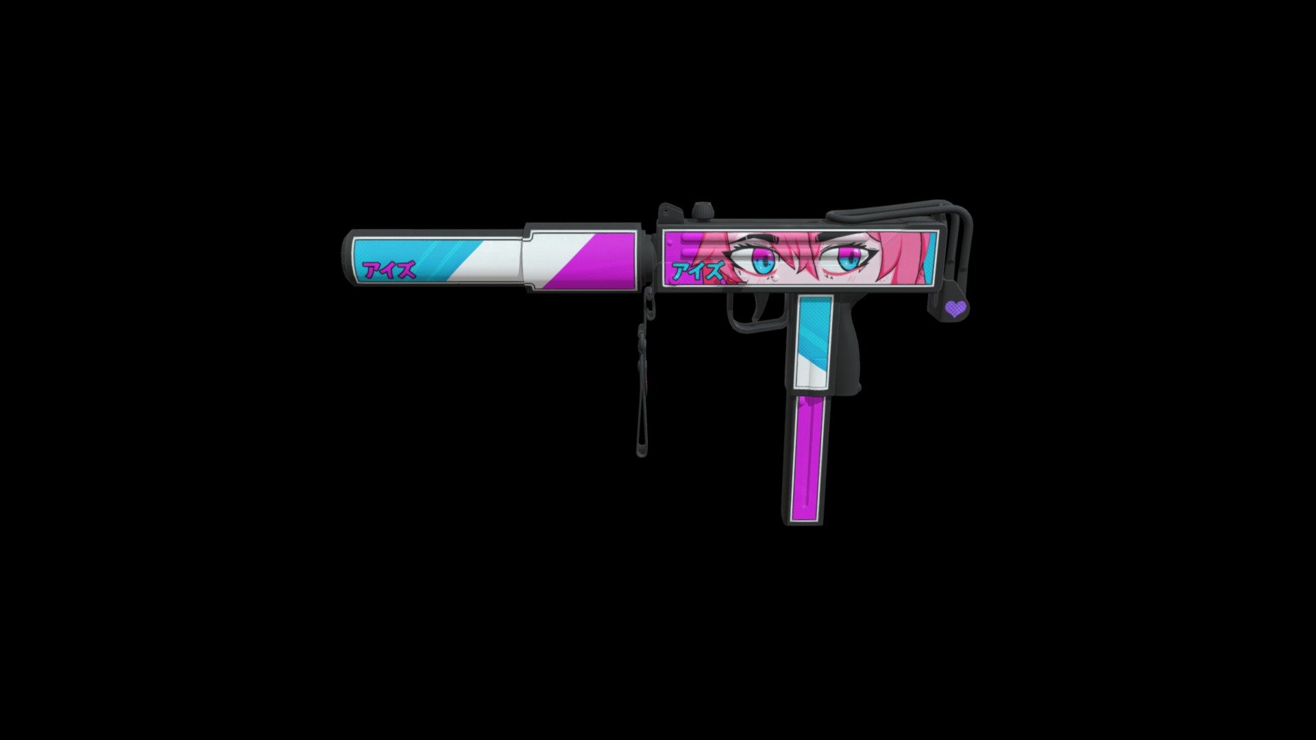 MAC - 10 "Looker Eyes" - 3D model by Justice (@dgtht) [0b2ee55] - Sketchfab