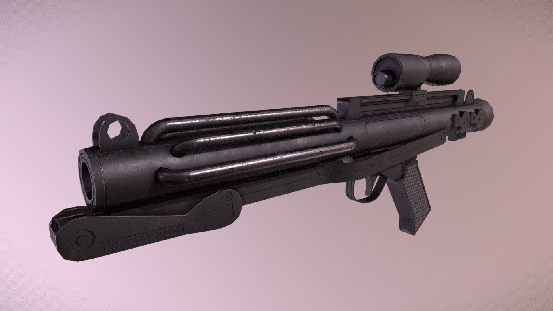 Low poly E11 Blaster - 3D model by sebbsubb [0b2f979] - Sketchfab