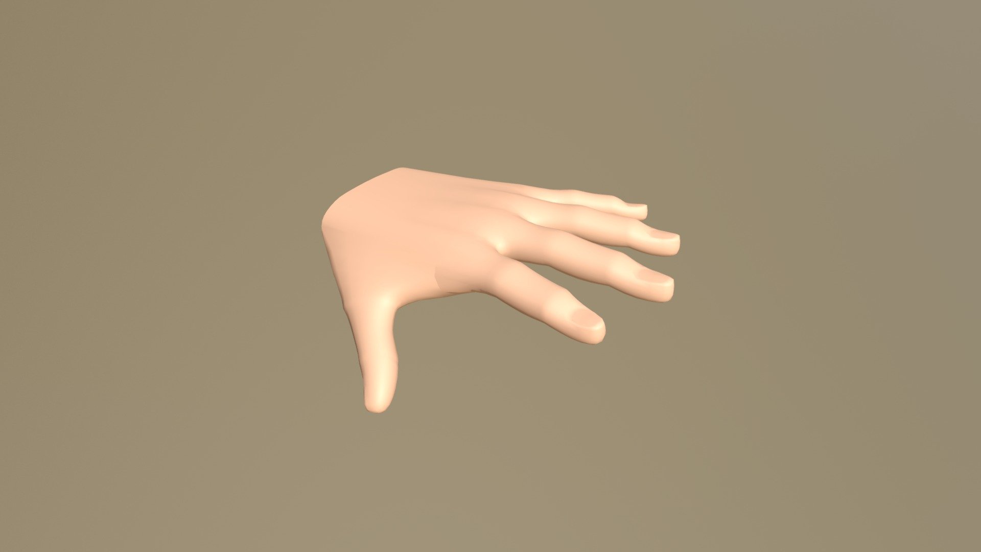 Simple Hand - 3D model by mcnubbin [0b34a31] - Sketchfab