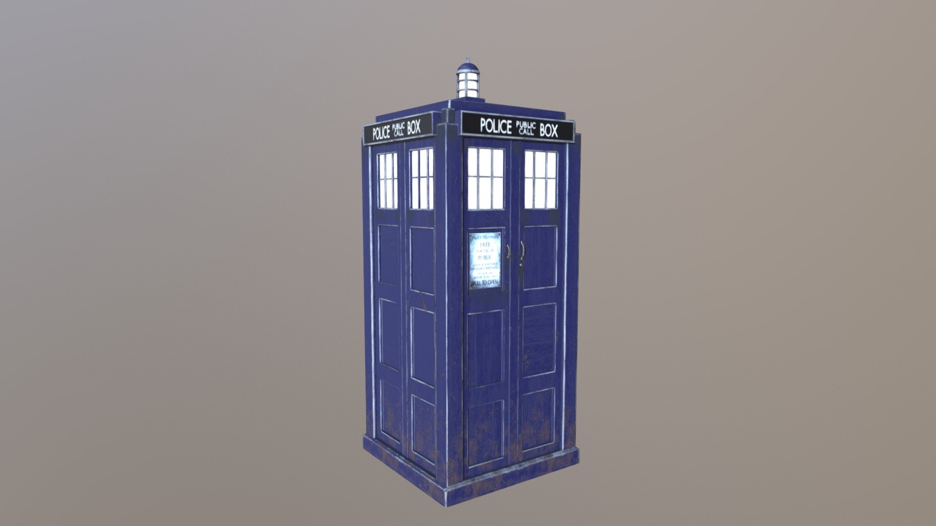 Police Box - 3D model by talaith [0b3537d] - Sketchfab
