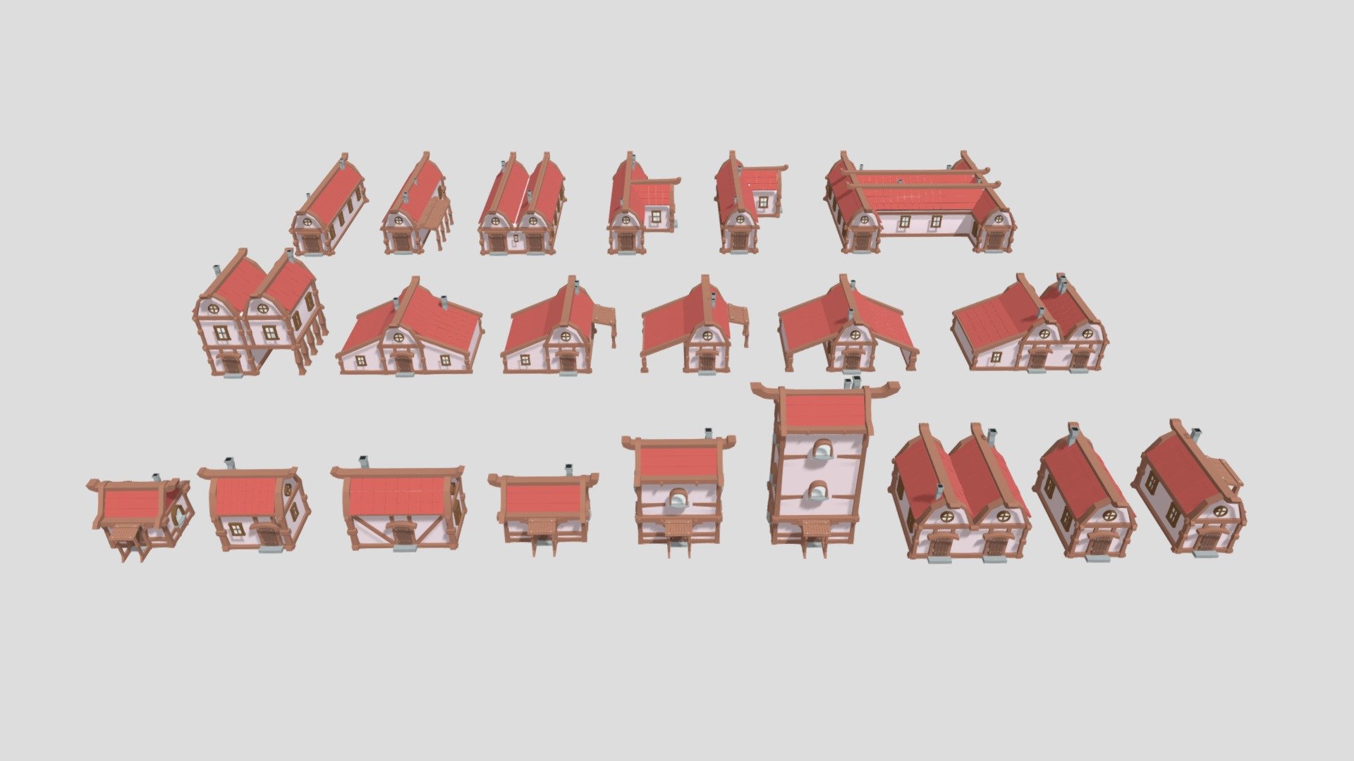 Low Poly Hut Pack - 3D model by Özgün A. Altuntaş (@ozgunanilaltuntas ...