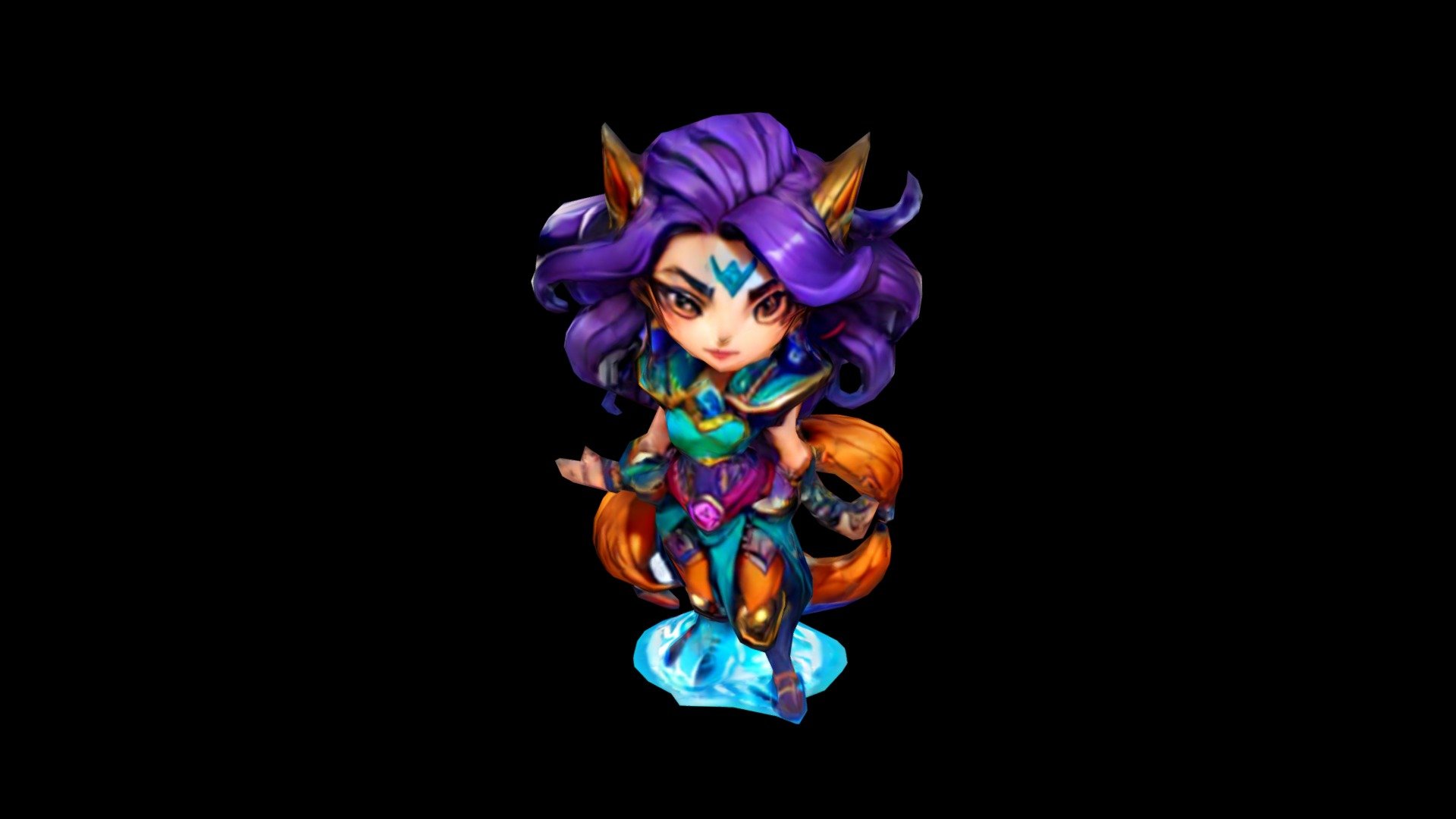 A character with vivid colors and striking armor - Download Free 3D ...