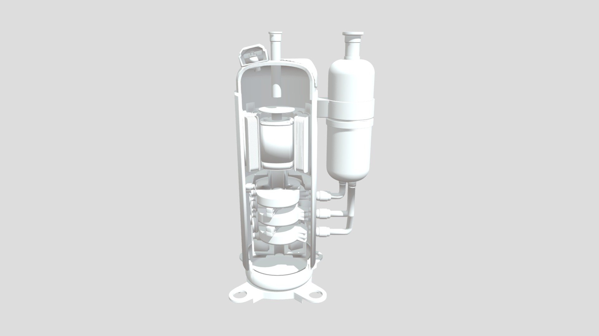 Triple Rotary Compressor Toshiba - 3D model by cheh [0b3e991] - Sketchfab