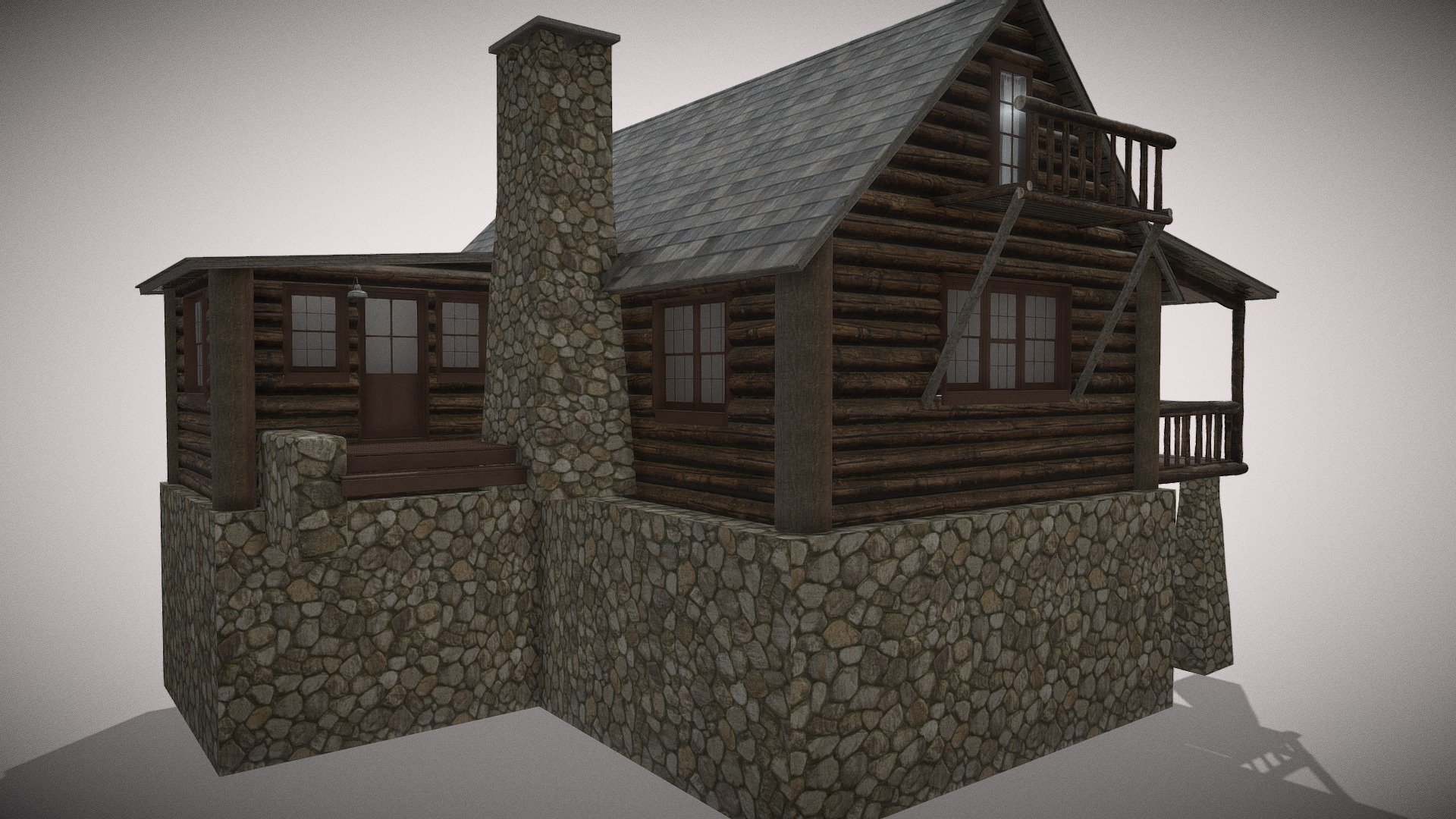 log cabin (free download) - Download Free 3D model by Xman (@manzar20 ...