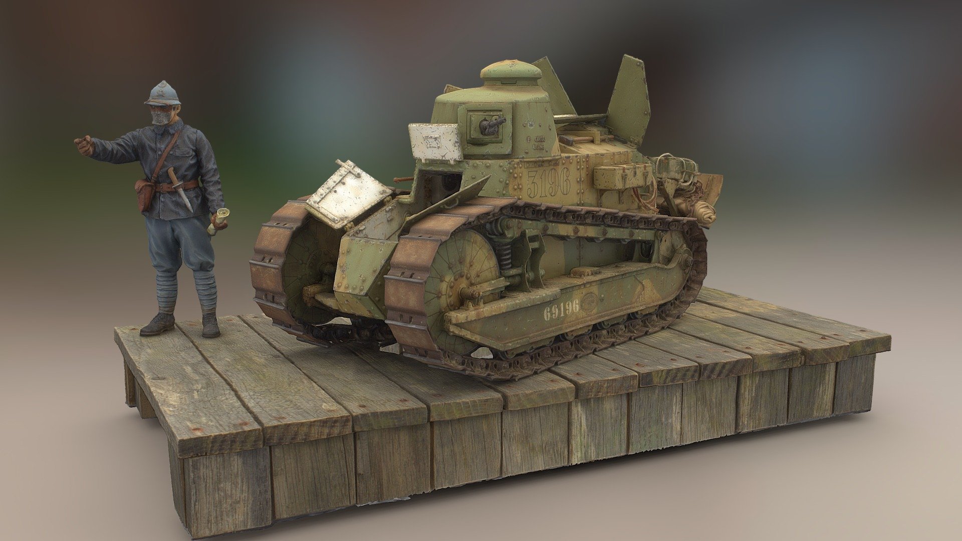 Renault FT17 Tank 1/16 - Download Free 3D model by AMAC35 [0b4c628 ...