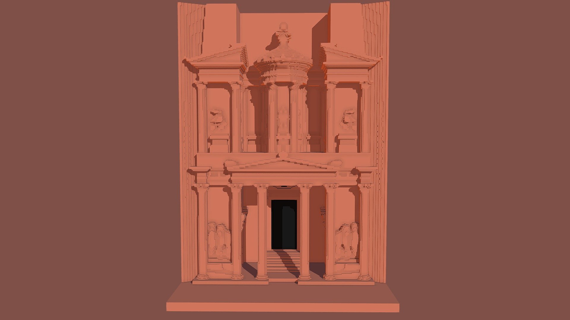 Voxel Treasury of Petra - Buy Royalty Free 3D model by SHUBBAK [0b4d090 ...