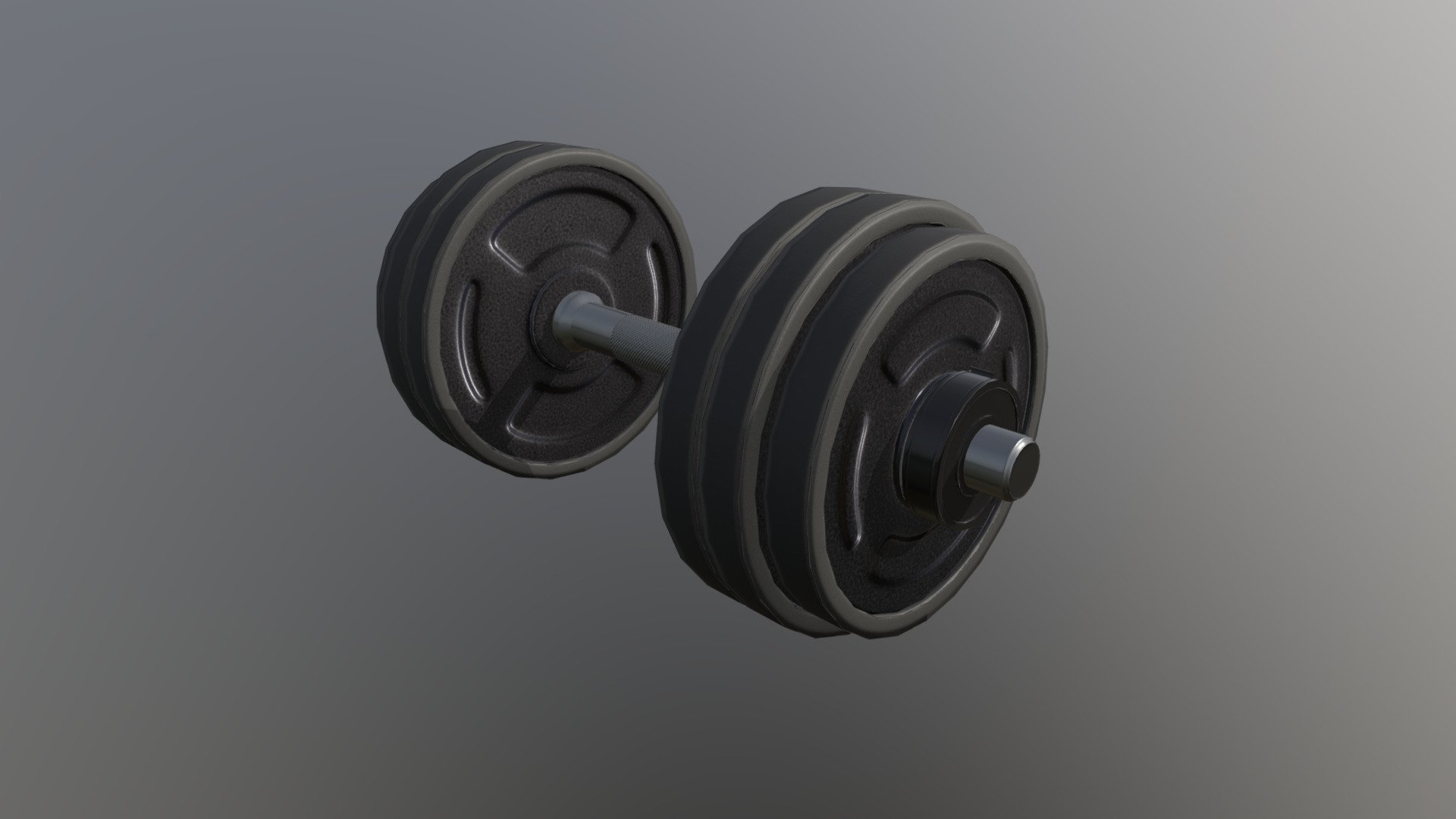 3d Low Poly Model of Dumbbell - 3D model by 3D Skill Up (@3dskillup ...