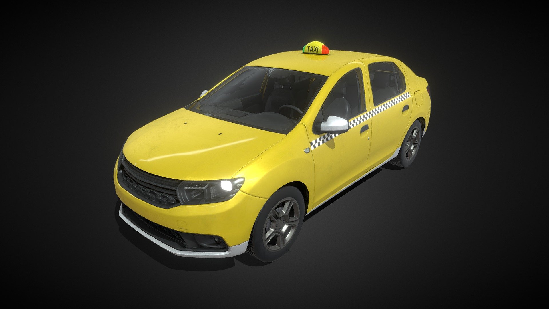 Taxi 2 - Download Free 3D model by solid3DDD [0b5310f] - Sketchfab