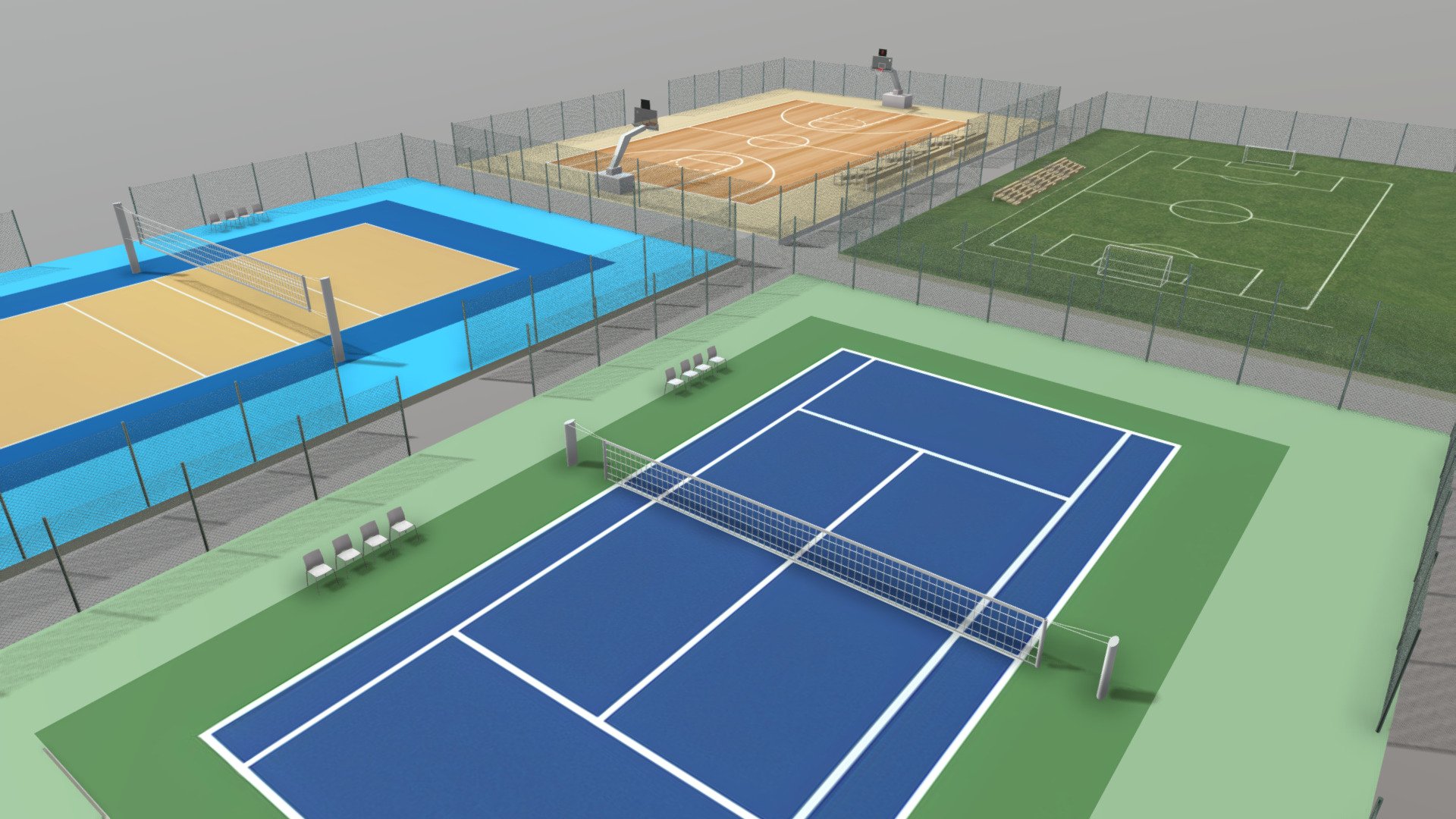 Combo Sport Court - Buy Royalty Free 3D model by luismi93 [0b56322 ...