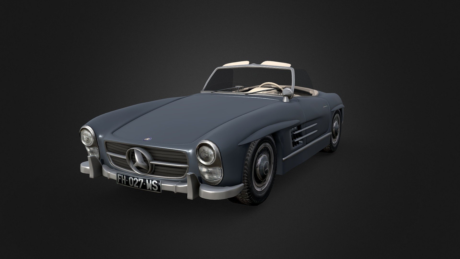Mercedes 300 SL - Buy Royalty Free 3D model by L'Atelier 5D ...