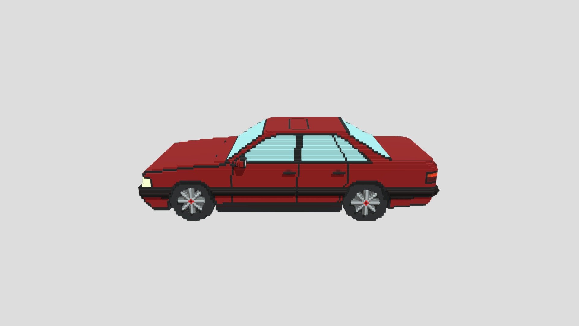 Audi 100 pixel - 3D model by kirill.shoolgan [0b5b40c] - Sketchfab