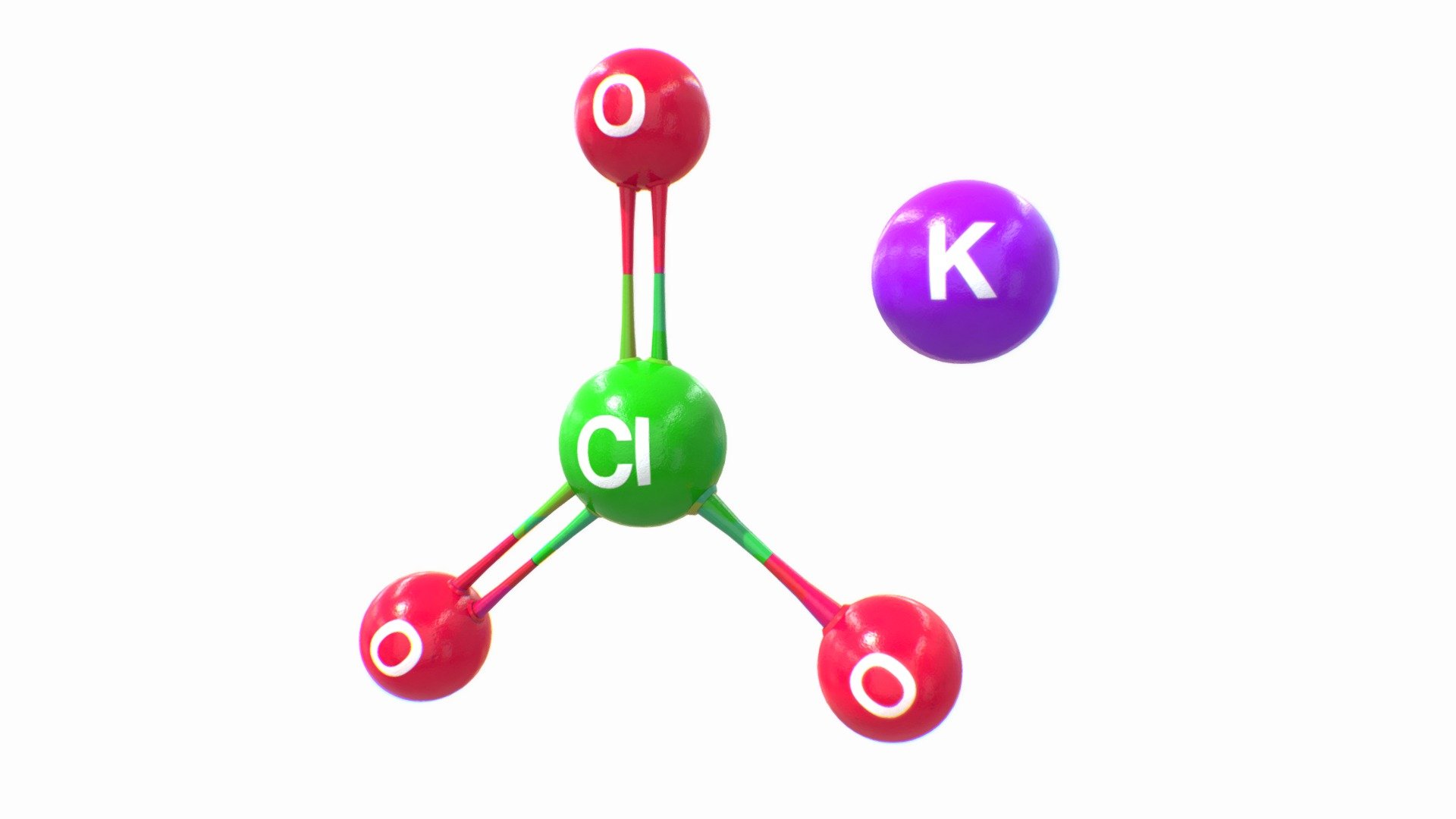 Potassium Chlorate Molecules - Buy Royalty Free 3D model by EdwS ...