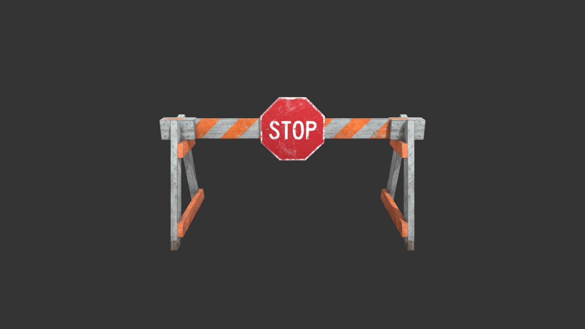 Road Barrier, mobile game ready asset - 3D model by dmi3ich [0b64148 ...