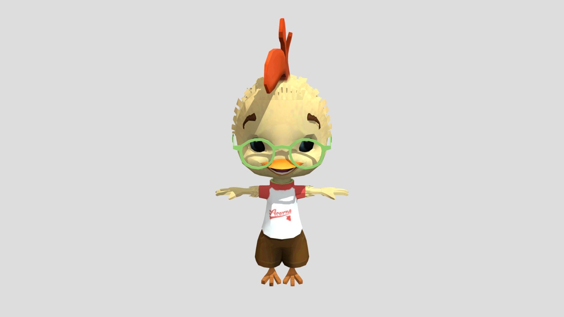 Chicken Little baseball player shirt - Download Free 3D model by ...