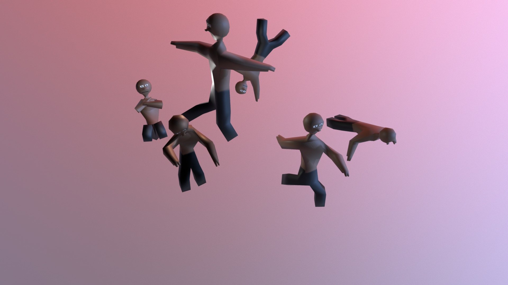 Stickman Poses - 3D model by JordyL [0b6a28a] - Sketchfab
