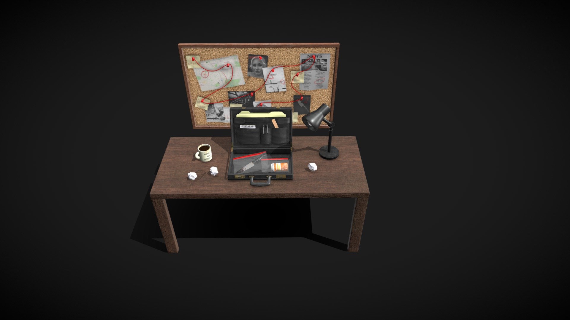 Detectives Briefcase - 3D model by sarahanne (@sarahanne.arts) [0b6d6a8 ...