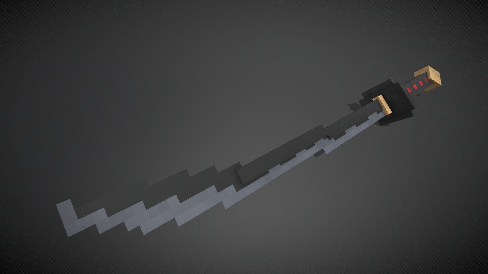 Katana Minecraft - 3D model by BloodyIron [0b6d7e2] - Sketchfab