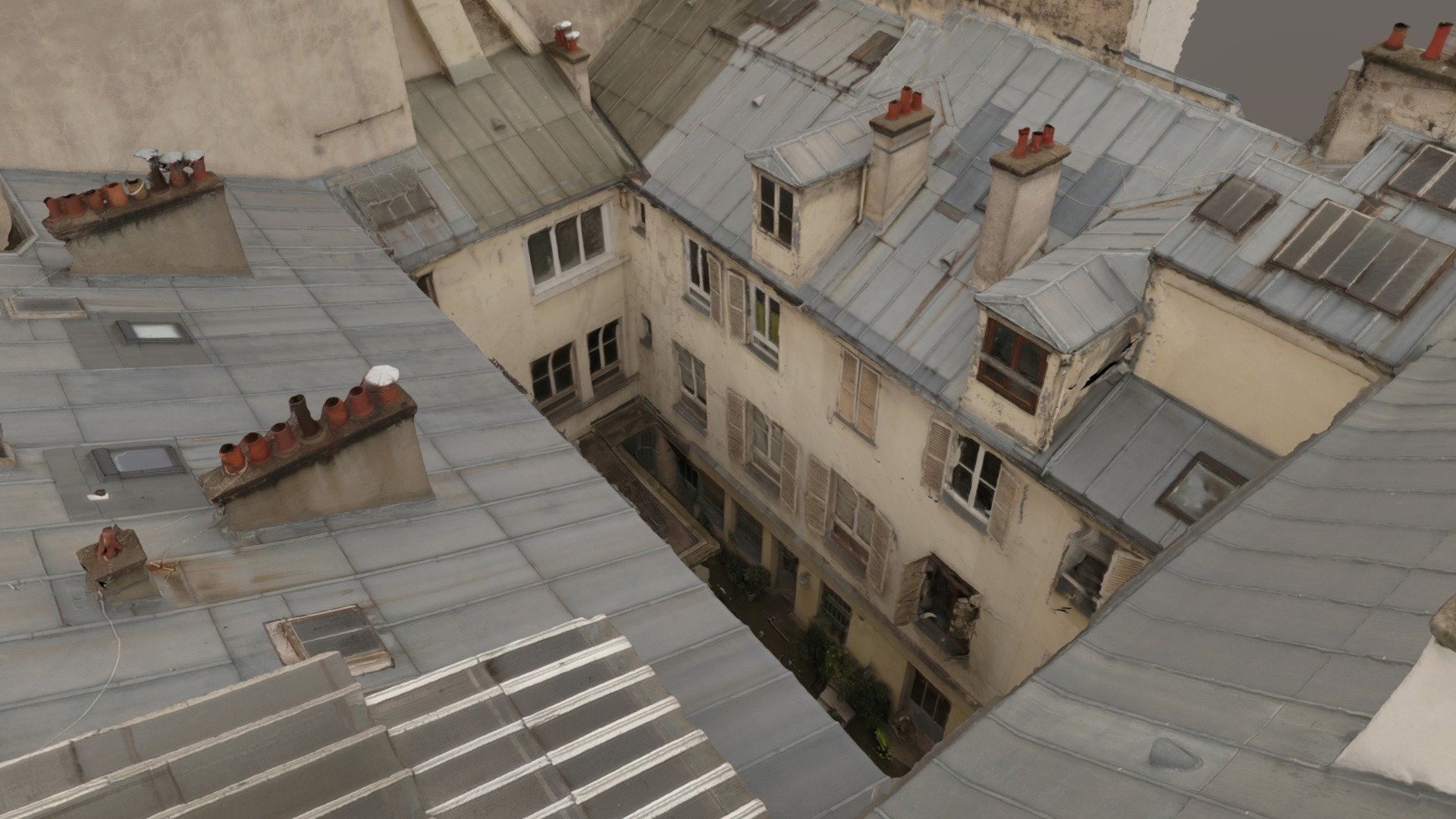 Courtyard in Paris - Download Free 3D model by Lionel [0b6db5a] - Sketchfab