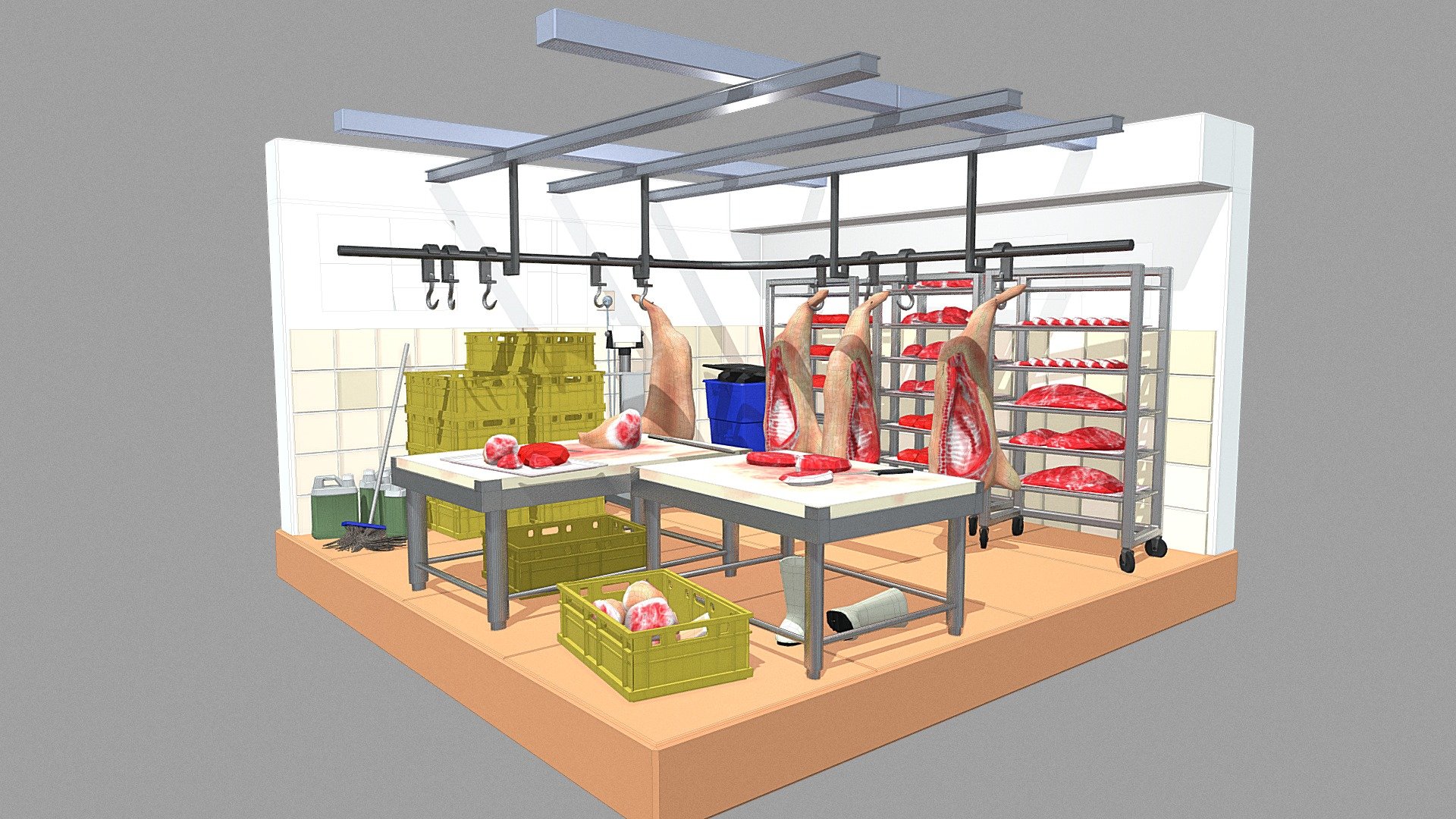 Meat processing room - 3D model by Dhany Lie (@dhanylie) [0b745a4 ...