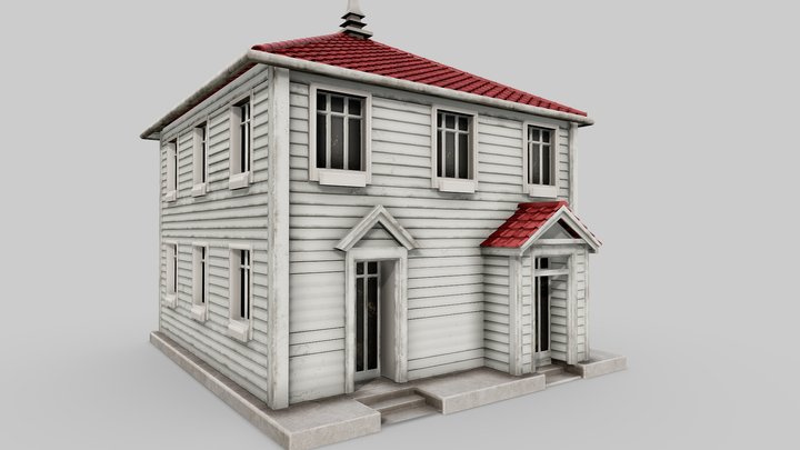 Colonial-house 3D models - Sketchfab