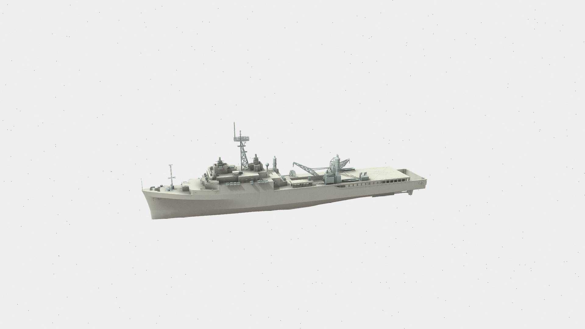 The USS Fort Fisher (LSD-40) - 3D model by gulaydidir [0b7ac7e] - Sketchfab