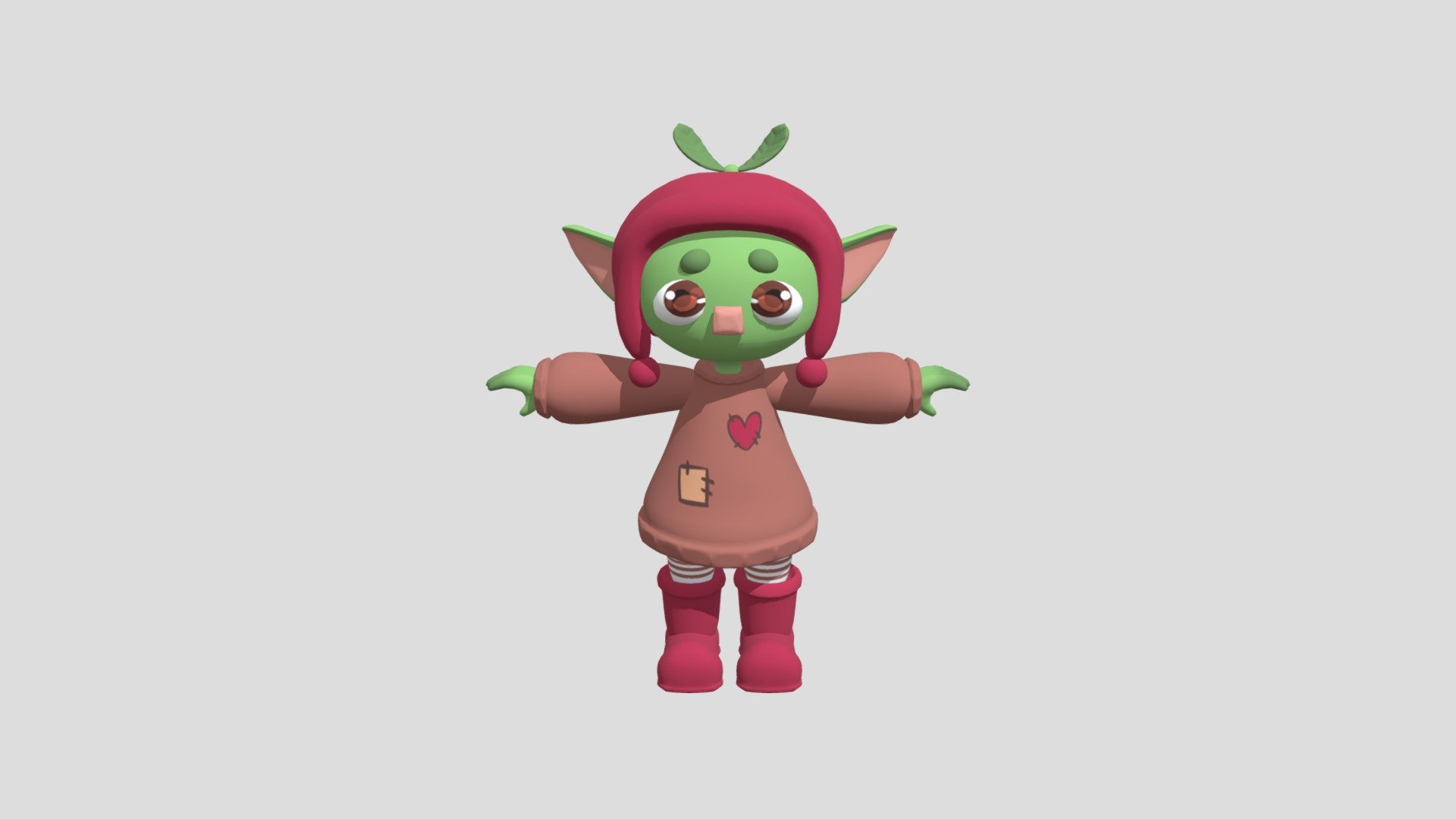 Chibi Goblin Girl - 3D model by Cora (@hexbun) [0b7ed10] - Sketchfab
