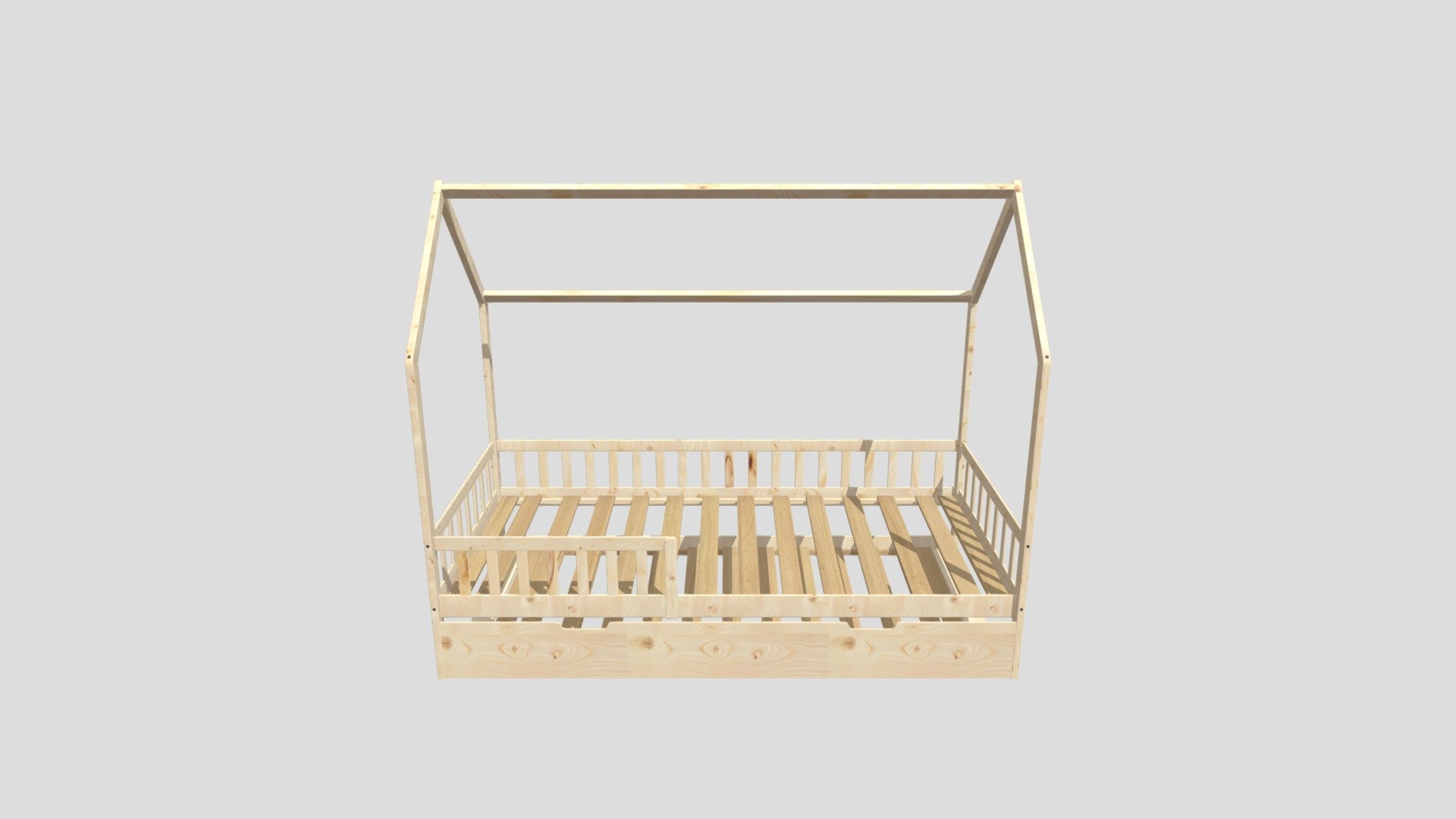 LIT CABANE GIGOGNE 190X90CM EN BOIS MARCEAU - 3D model by happygarden ...