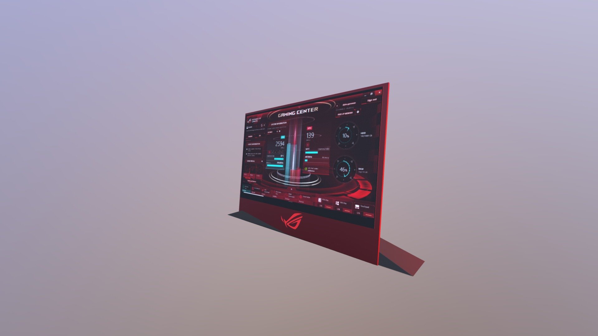 Custom Rog Monitor - Download Free 3D model by TastefullBrick [0b82919 ...