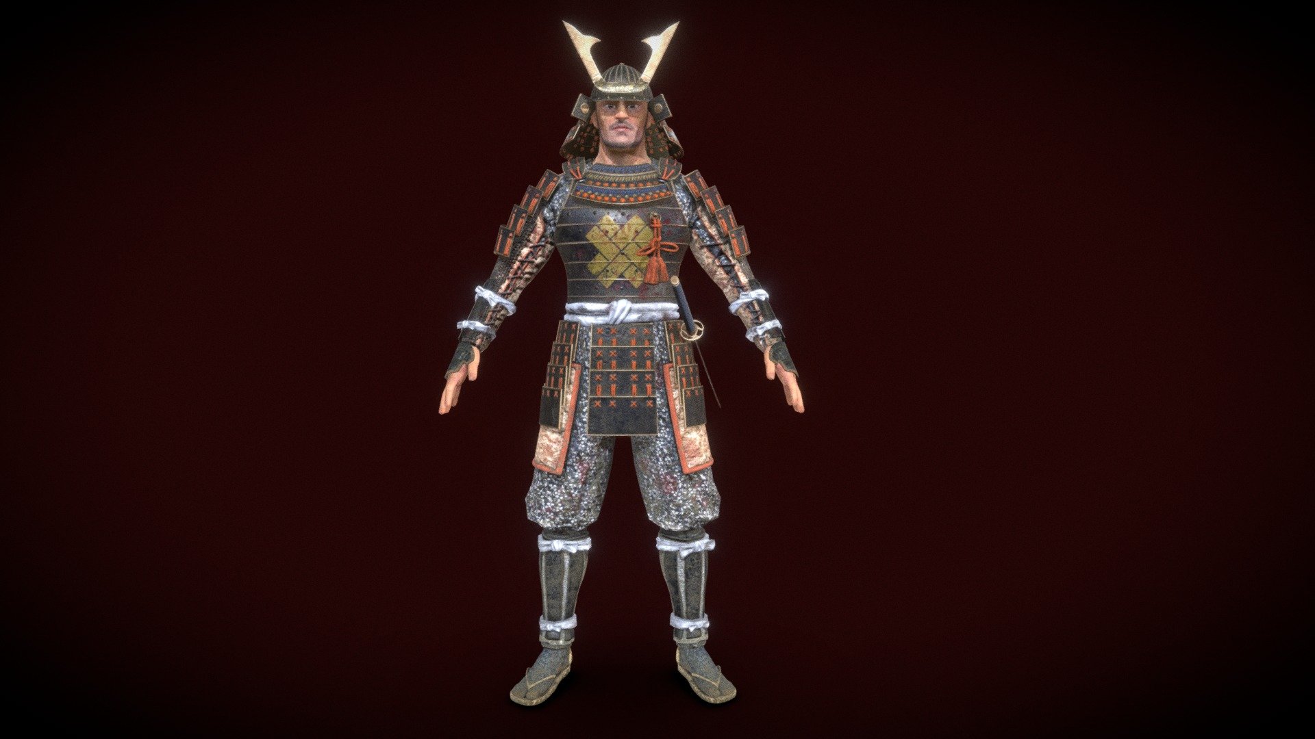 Samurai Character Model - 3D model by plecktrum48k [0b8461f] - Sketchfab