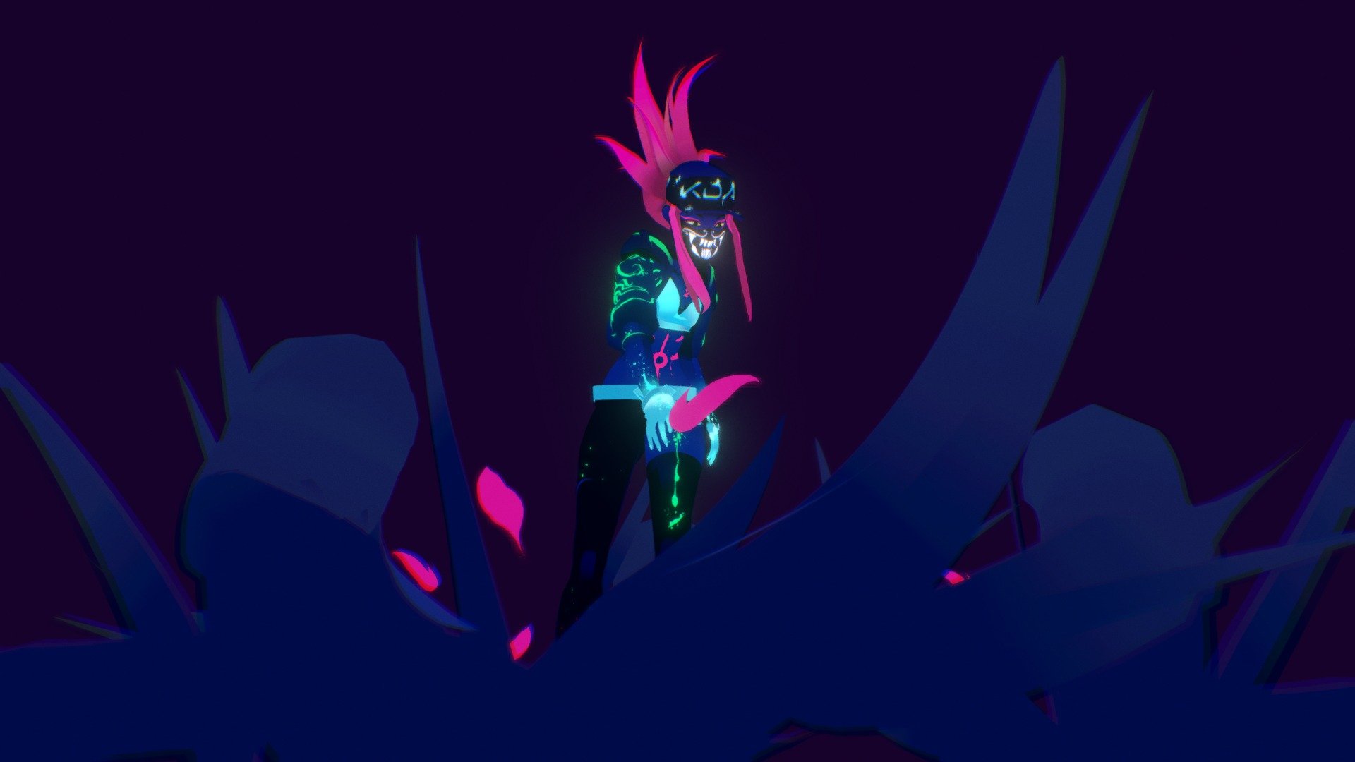 Akali Neon - 3D model by kurtchangart [0b84a09] - Sketchfab
