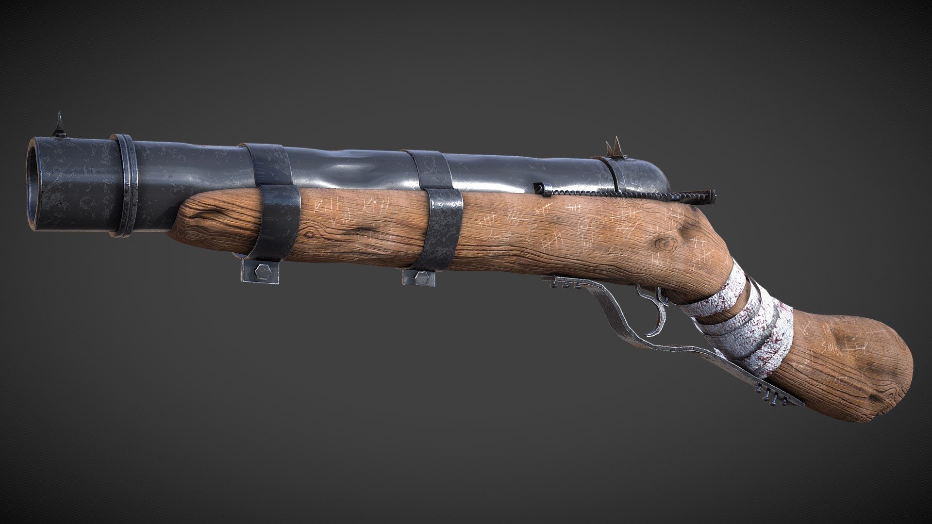 HANDMADE Shotgun - Download Free 3D model by sh4m4n [0b87bba] - Sketchfab