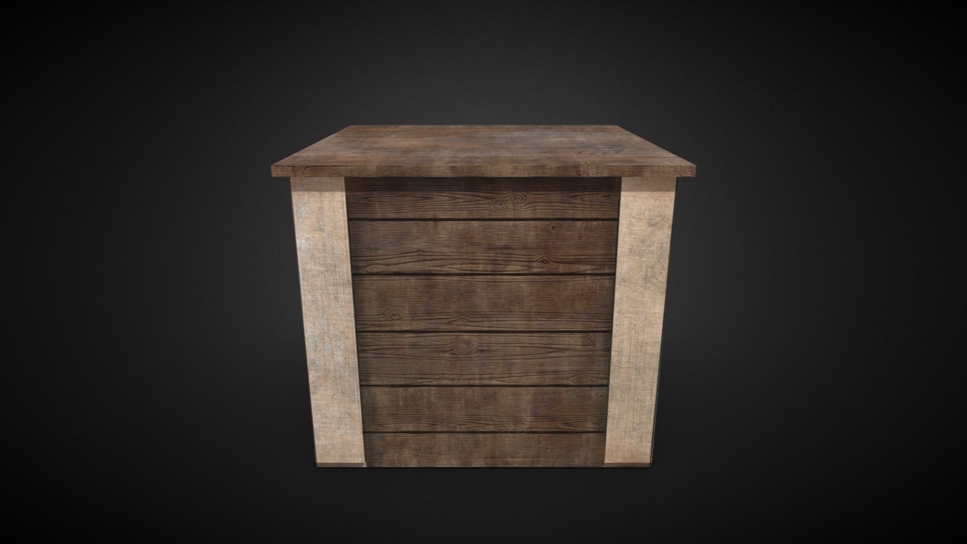 Rustic Wooden Crate - 3D model by Jennifer (@artsyjen) [0b880aa] - Sketchfab
