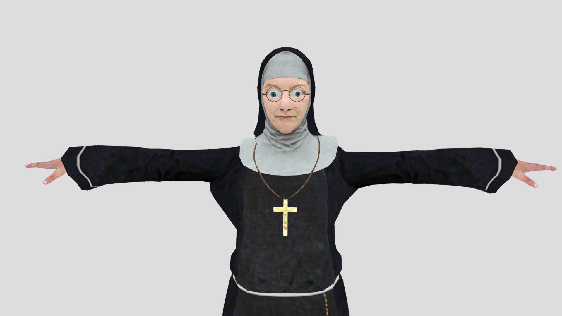 Nun Neighbor Escape | Nun - Download Free 3D model by Kai ...