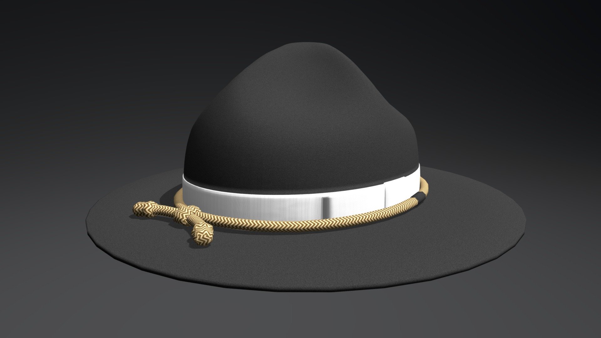 Campaign Hat (Dark Grey) - Buy Royalty Free 3D model by ...