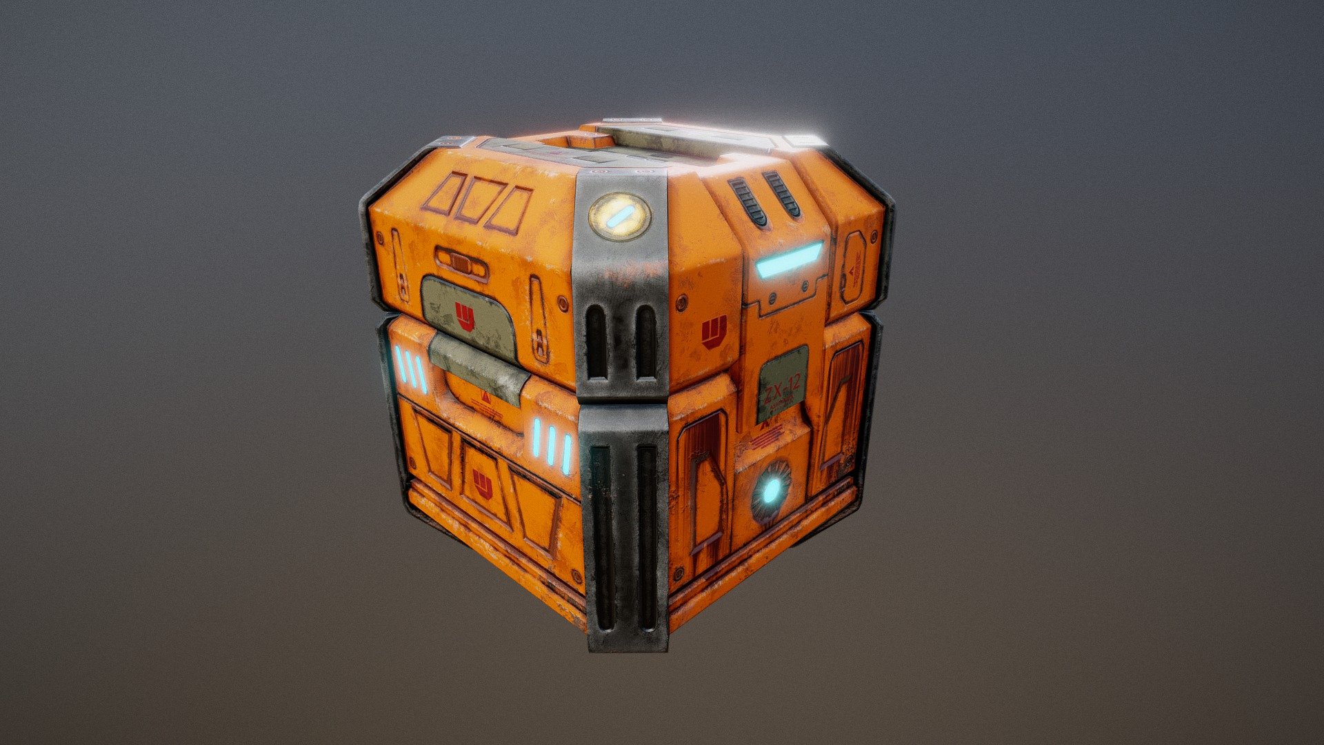 Sci-Fi Crate - 3D model by Frank Pereira (@flpereira) [0b8a1e1] - Sketchfab
