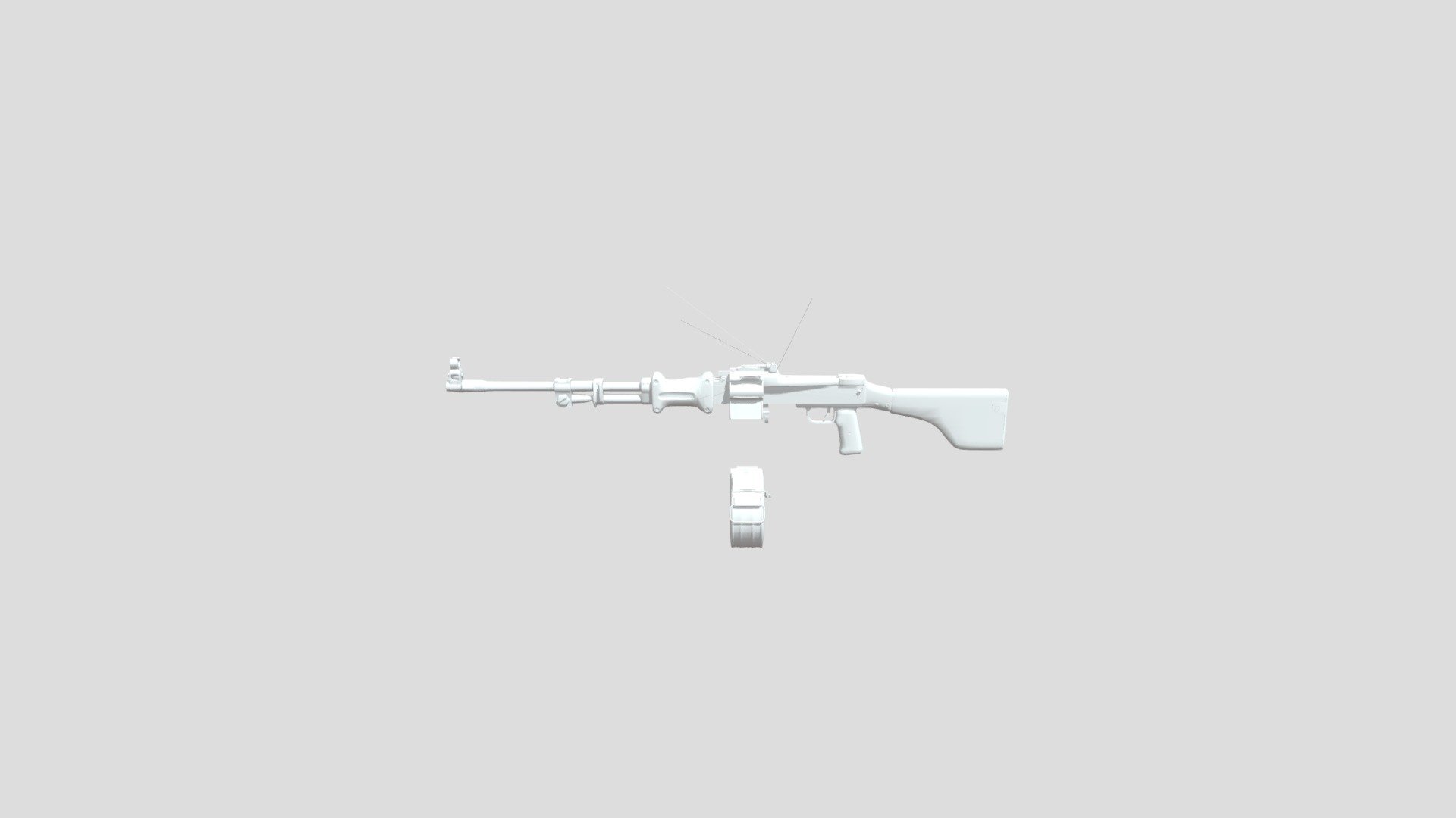 RPD Model (Rigged, Textured and Game Ready) - Download Free 3D model by ...