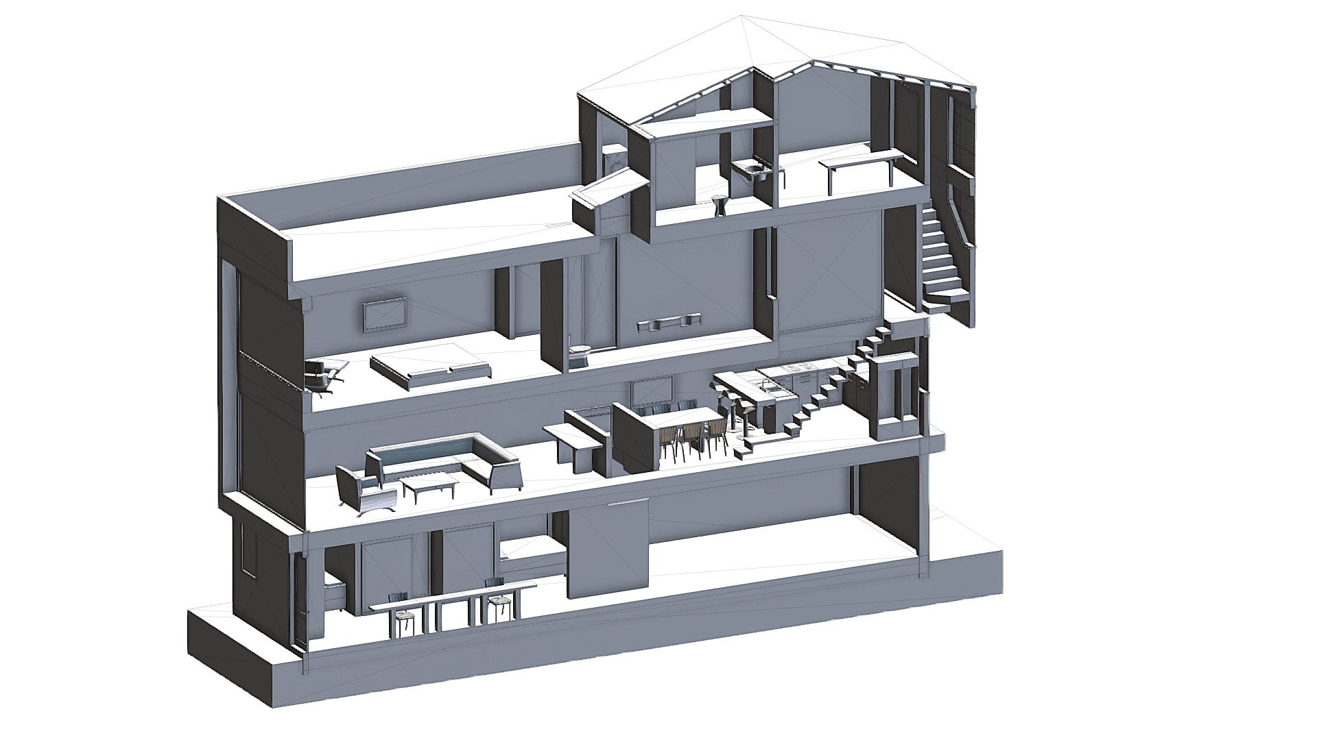 Side extension that forms another house - 3D model by LDNplans [0b90563 ...